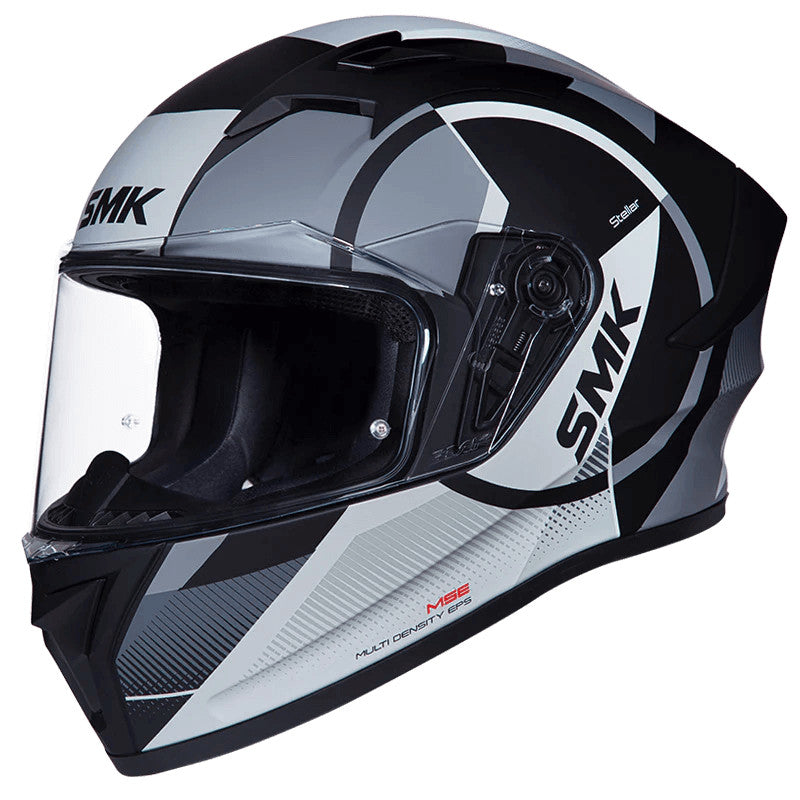 SMK Stellar Sports Faro Matt Black Grey (GL266) Helmet – AH Helmets