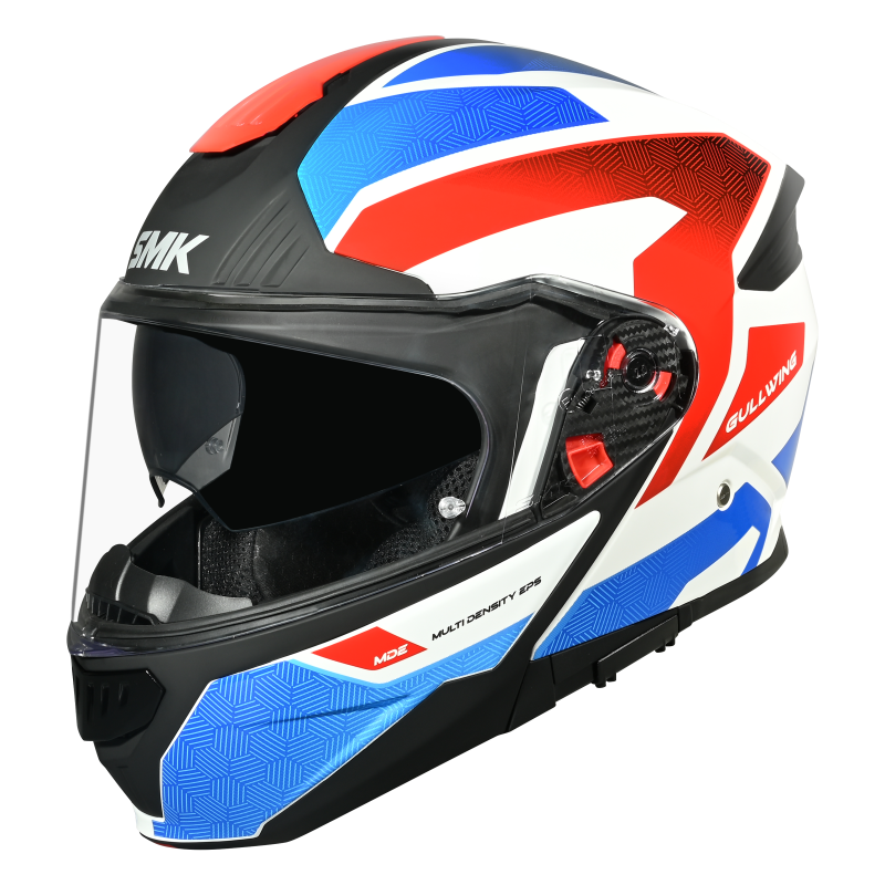SMK Gullwing Sonic Gloss Blue White Red Helmet (GL153) – AH Helmets